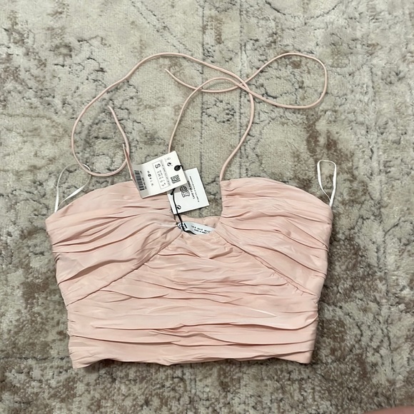 Zara | Tops | Zara Pink Crop Top | Poshmark